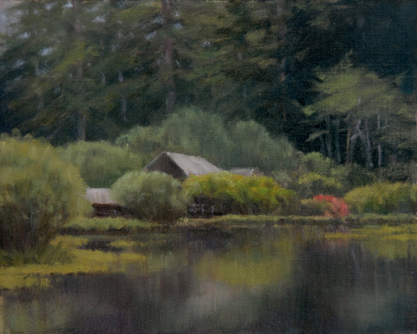 Lost Coast Daily Painters: "RETREAT AT THE MORRIS GRAVES", oil painting ...