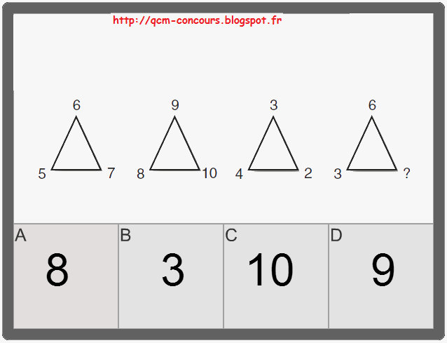 QCM-CONCOURS-GRATUITS: Test de logique 02
