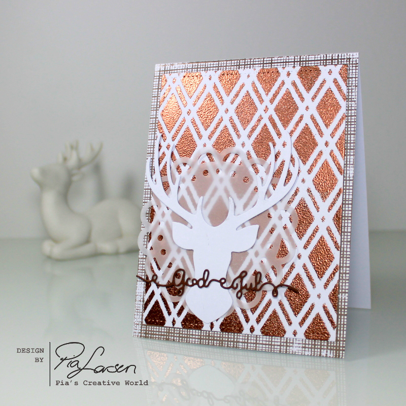 Pia's Creative World: Copper Christmas Card