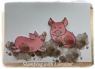 Stamping with Caroline: Smeerkaarten - Mud cards