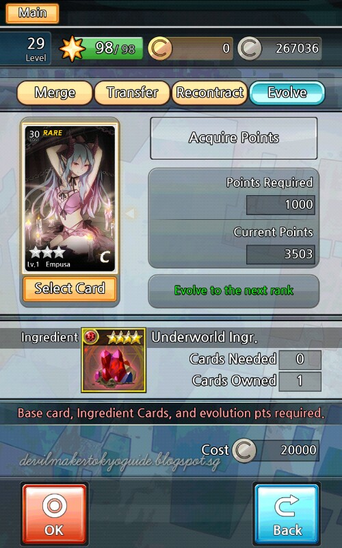 Devil Maker Tokyo Guide: Evolution Guide 1: Basic Evolution