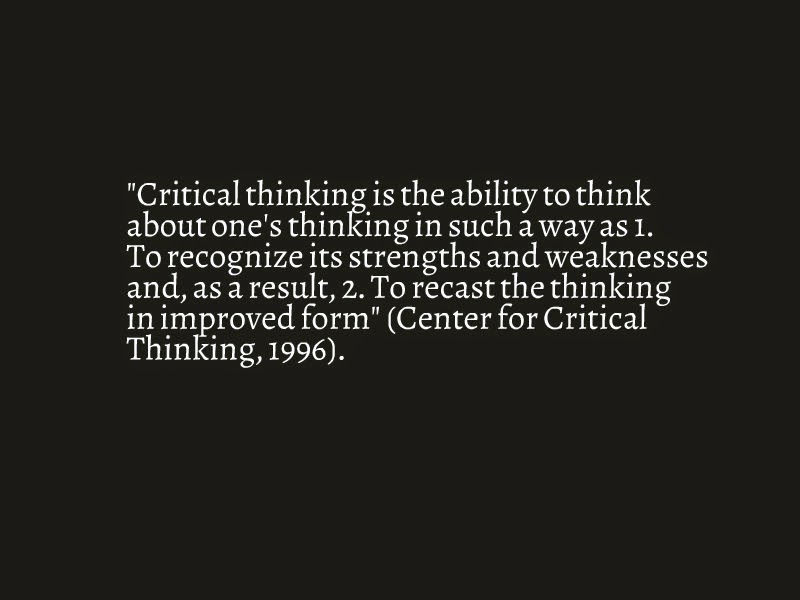 The @DavidGeurin Blog: What is critical thinking?