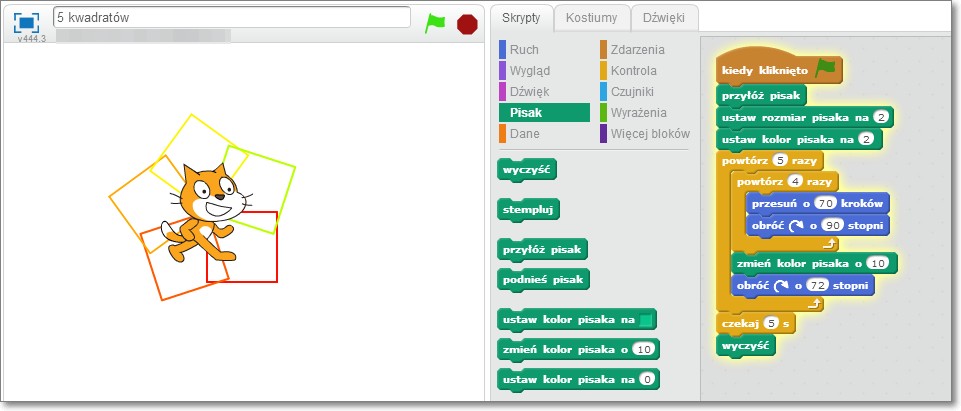 Społeczna Szkoła Podstawowa im. Astrid Lindgren w Miliczu: Programowanie w Scratchu - projekty