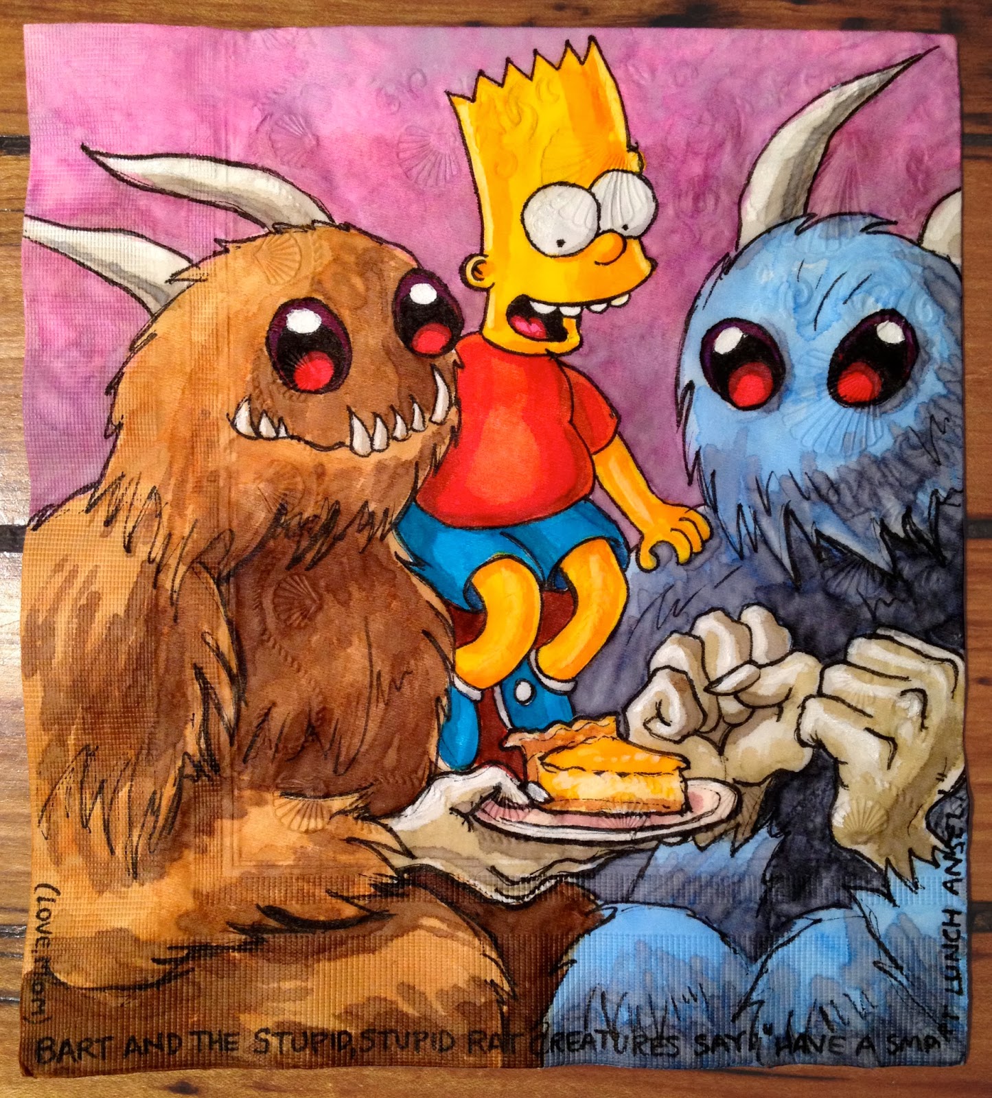 Daily Napkins: Bart Simpson with the Stupid, Stupid Rat Creatures from ...