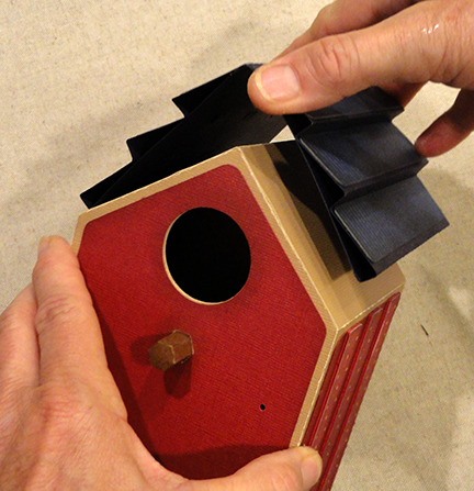 Needles 'n' Knowledge: Birdhouse 3D Gable Style Box with Shield