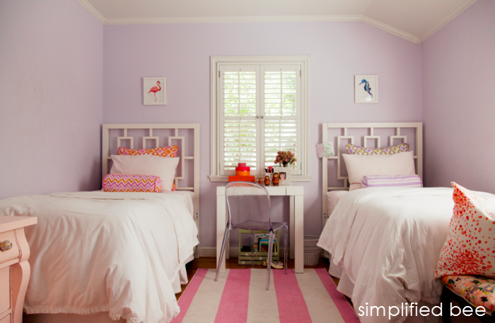 Pink & Purple Girls Room Reveal - Michaela Noelle Designs
