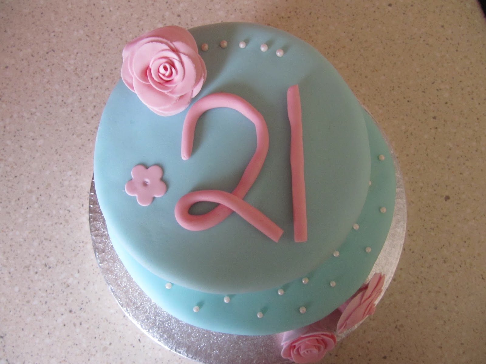 Sweet and Simple Baking: Simple 21st Birthday Cake with Roses