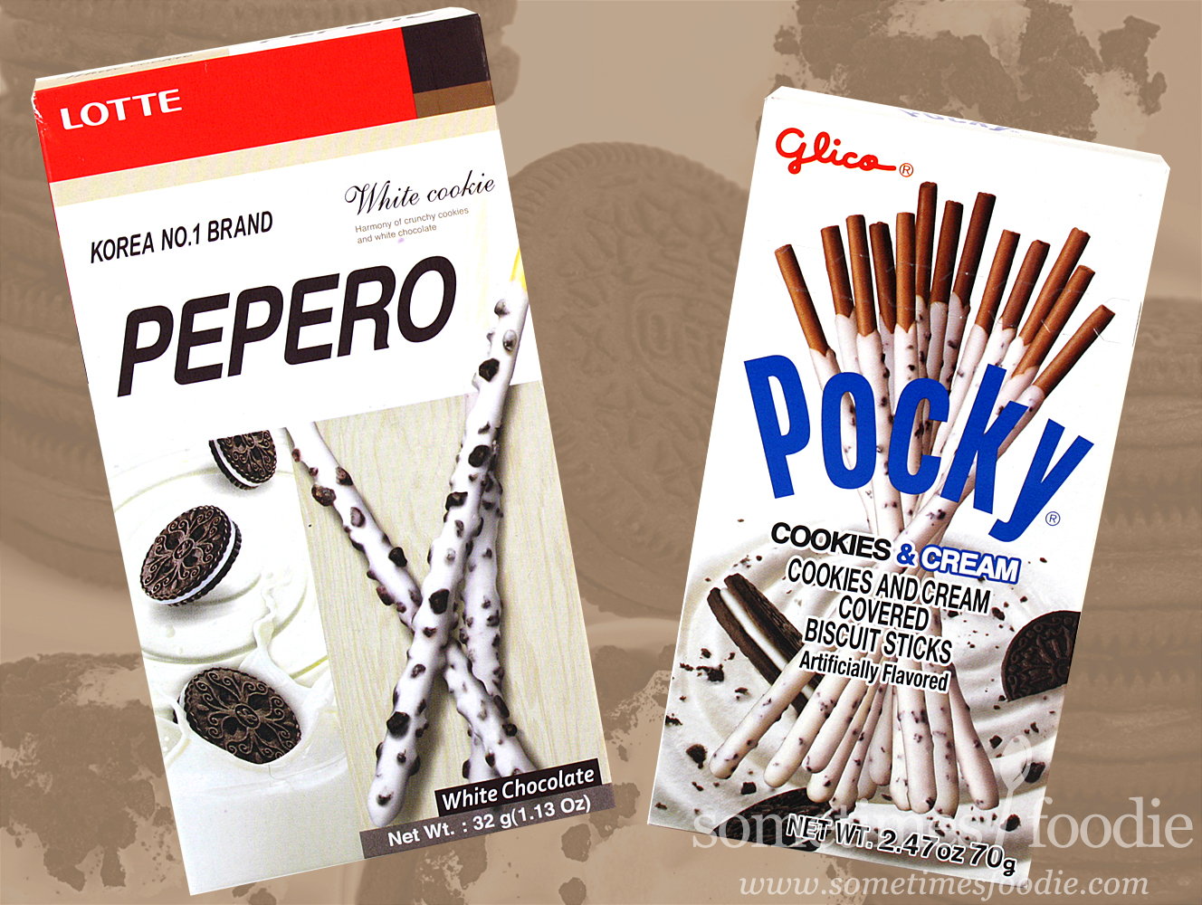 Sometimes Foodie: Cookies & Cream Pocky vs. White Cookie Pepero