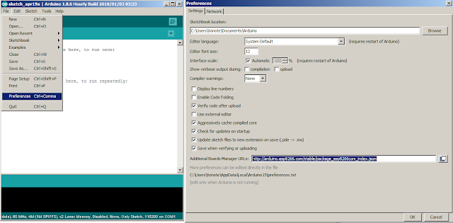 Install ESP8266 pada Arduino IDE Melalui Board Manager