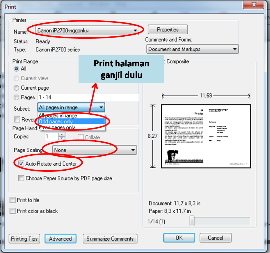 Cara Print untuk Buku ~ Risman Munajat' S