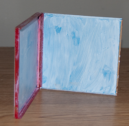 Ruth's We Learn As We Go: Painted CD case with pressed flowers