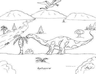 Robin's Great Coloring Pages: Brontomerus and Maaradactylus