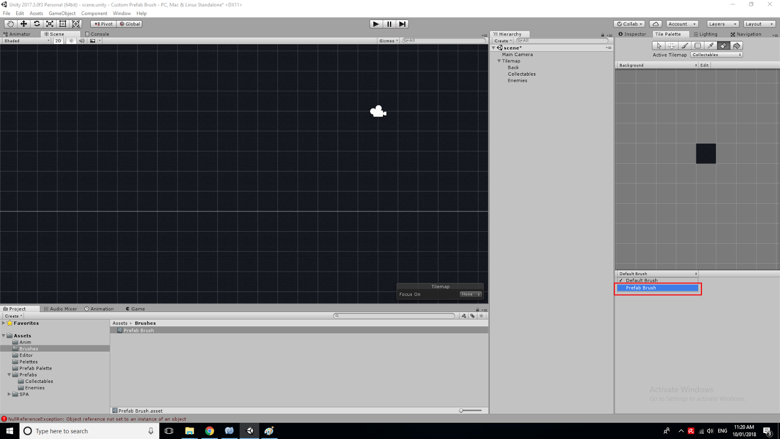 Coding With Unity: Tilemap: custom brush for prefabs.