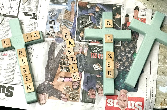 How to Make Scrabble Easter Crosses