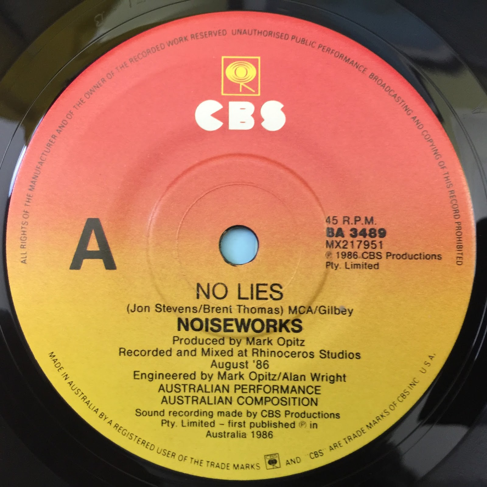 "No Lies" - Noiseworks (1986)