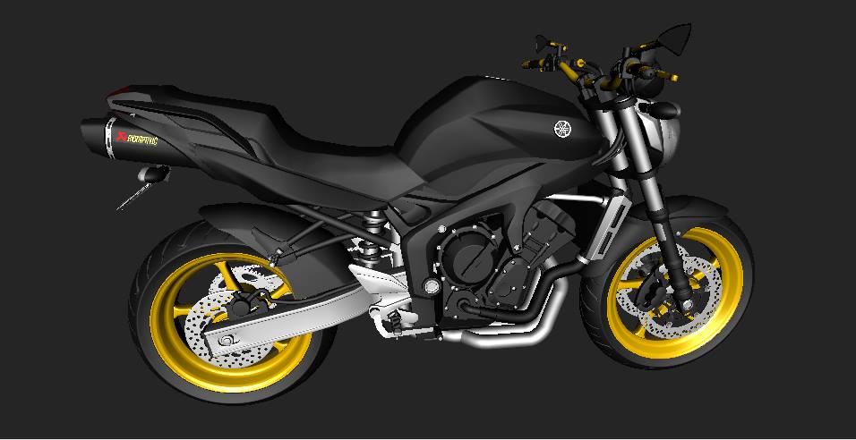 Gta san andreas-Fz6 Black And Gold - L3D MODS