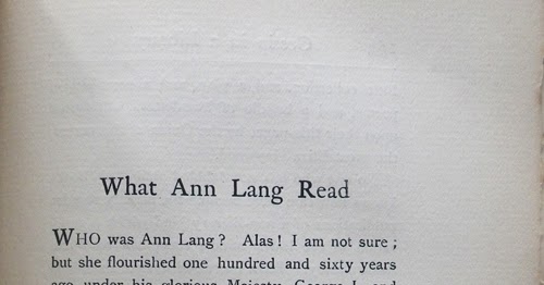 Patrick Spedding: Ann Lang versus Lady Stanley