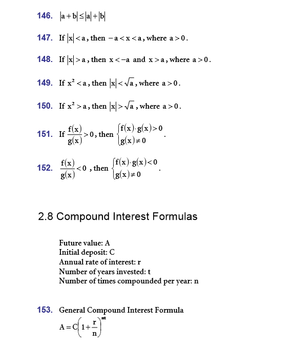 Algebra Formulas - Math | Algebraic Expression - for class 9,10,11, ssc ...