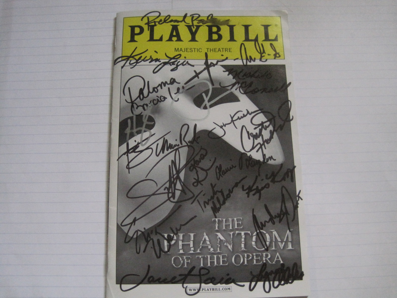 Phantom of the opera broadway playbill - fadmidwest