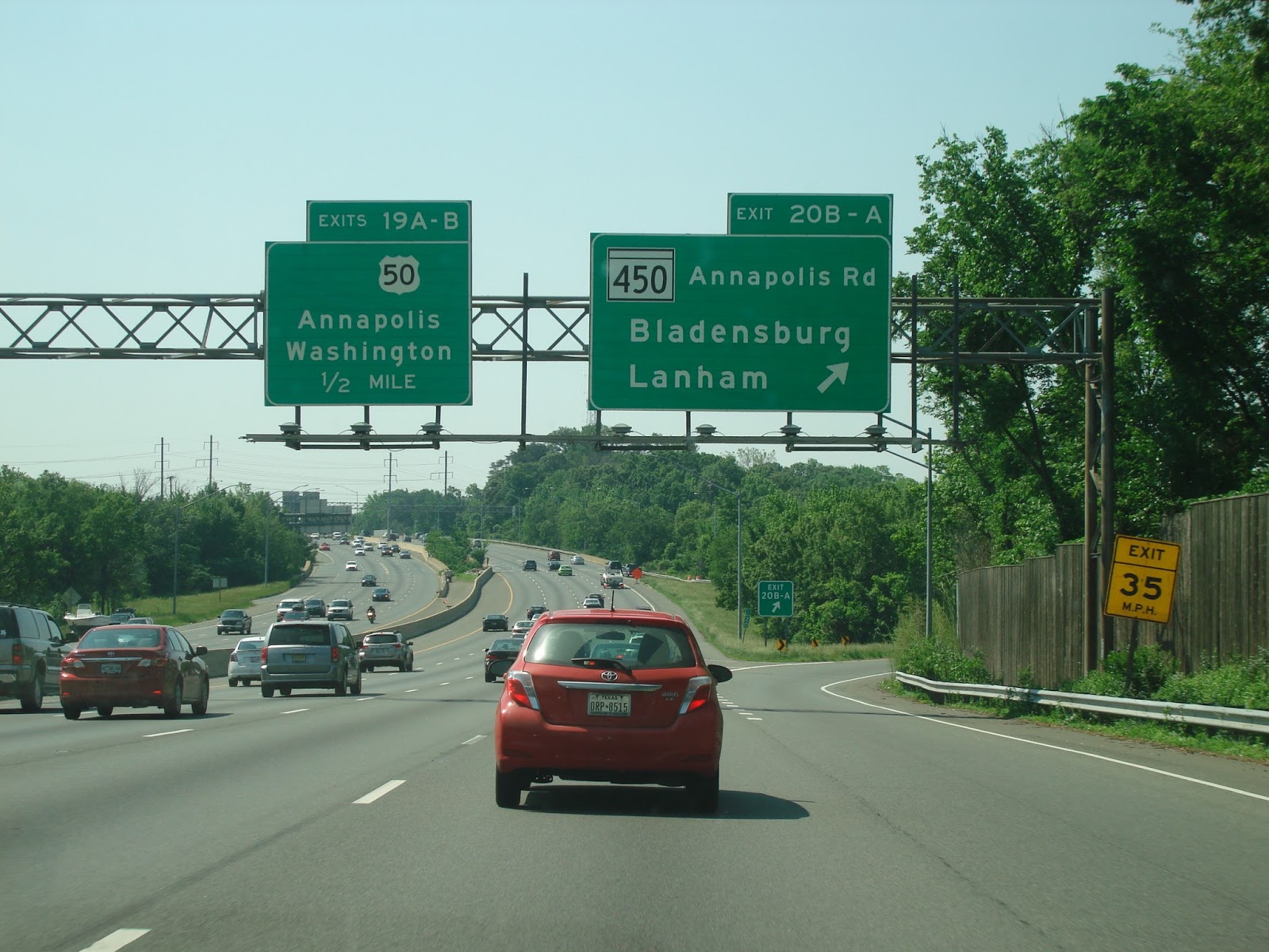 Luke's Signs: Interstate 95/Interstate 495 & Rt. 50 - Maryland