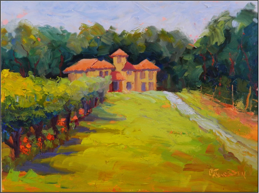 Paint Dance: "Summer Vineyard", 12x16, plein air, North Carolina plein ...
