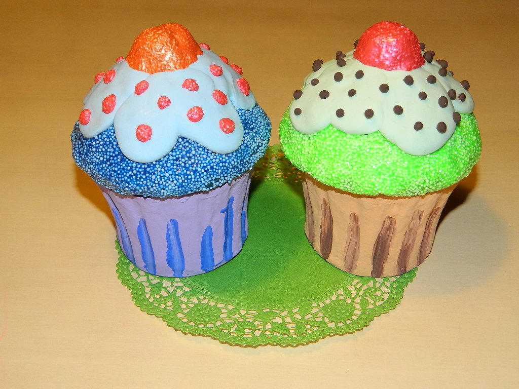 Los Colores de Violeta: Cajita muffin con Silk Clay y Foam Clay