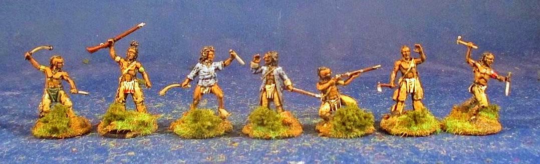 Bob's Miniature Wargaming Blog: Some rebased AWI/1812 Indians