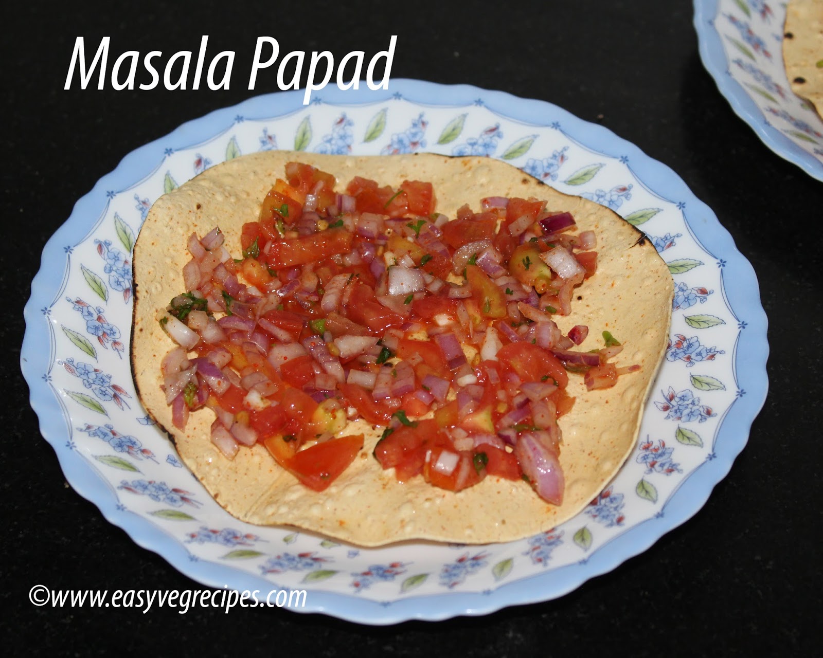 Masala Papad Recipe -- How to make Masala Papad - E.A.T. easyvegrecipes