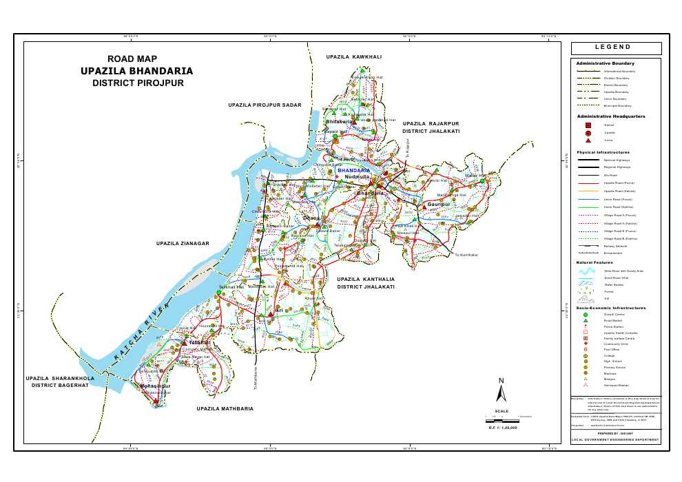 Mouza & Land Use Maps of Bhandaria Upazila, Pirojpur, Bangladesh ...