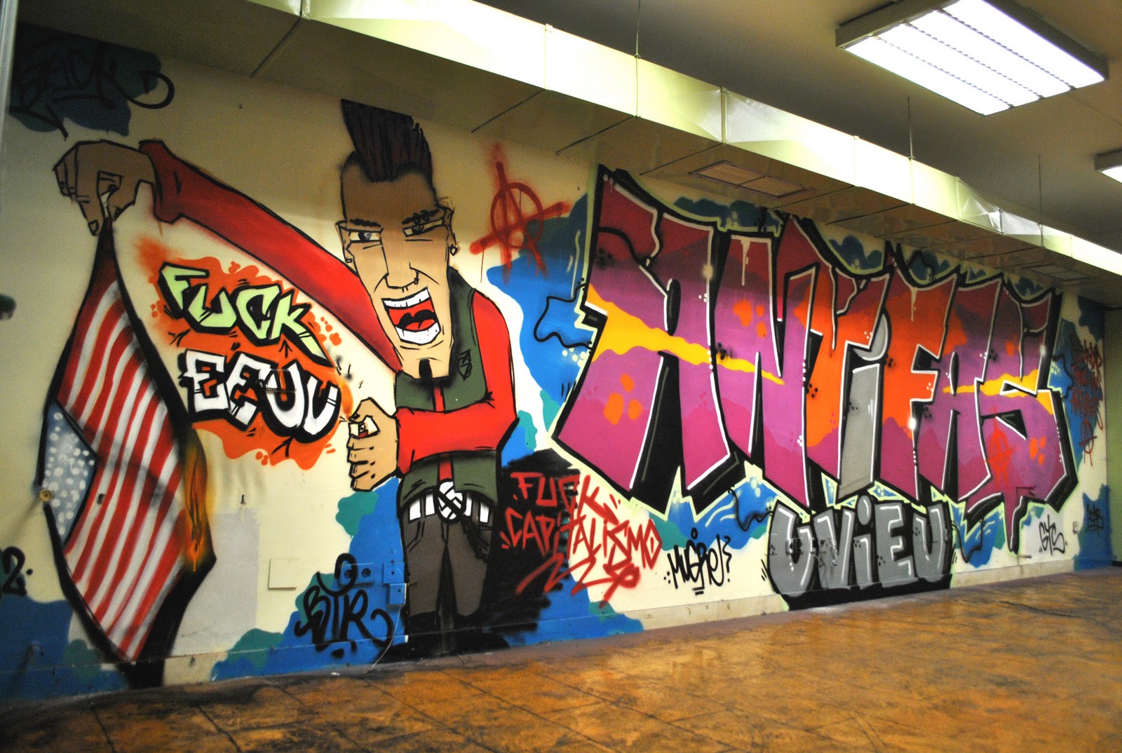 UVIEU ANTIFA: EXHIBICIÓN DE GRAFFITI ANTIFASCISTA VOLº 1 (FOTOS)