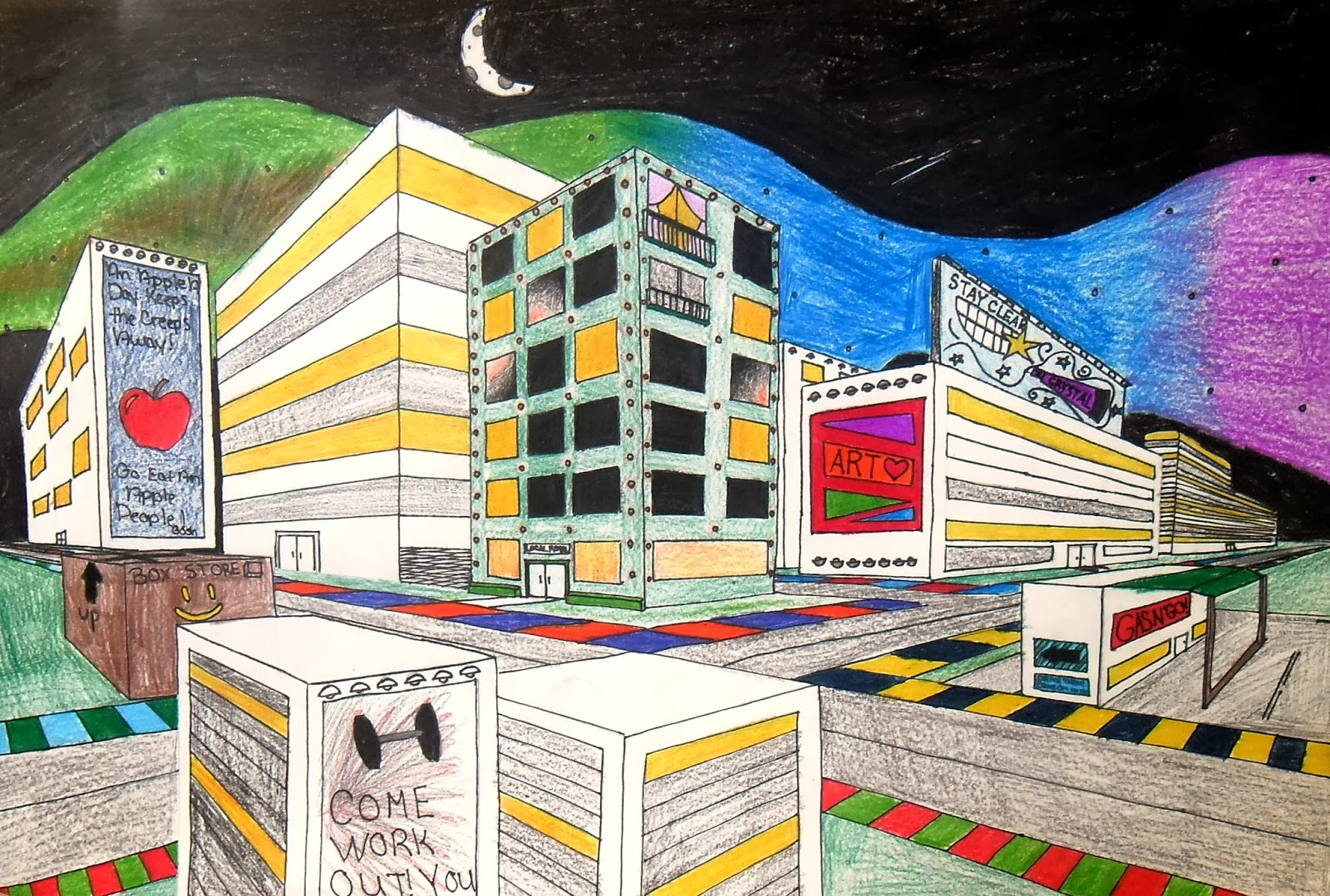 Two Point Perspective Art Ideas