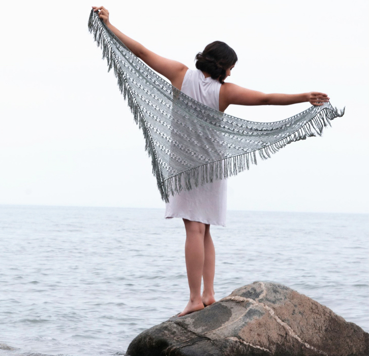 she shoots sheep shots: the short beach shawl: drop dead easy knits