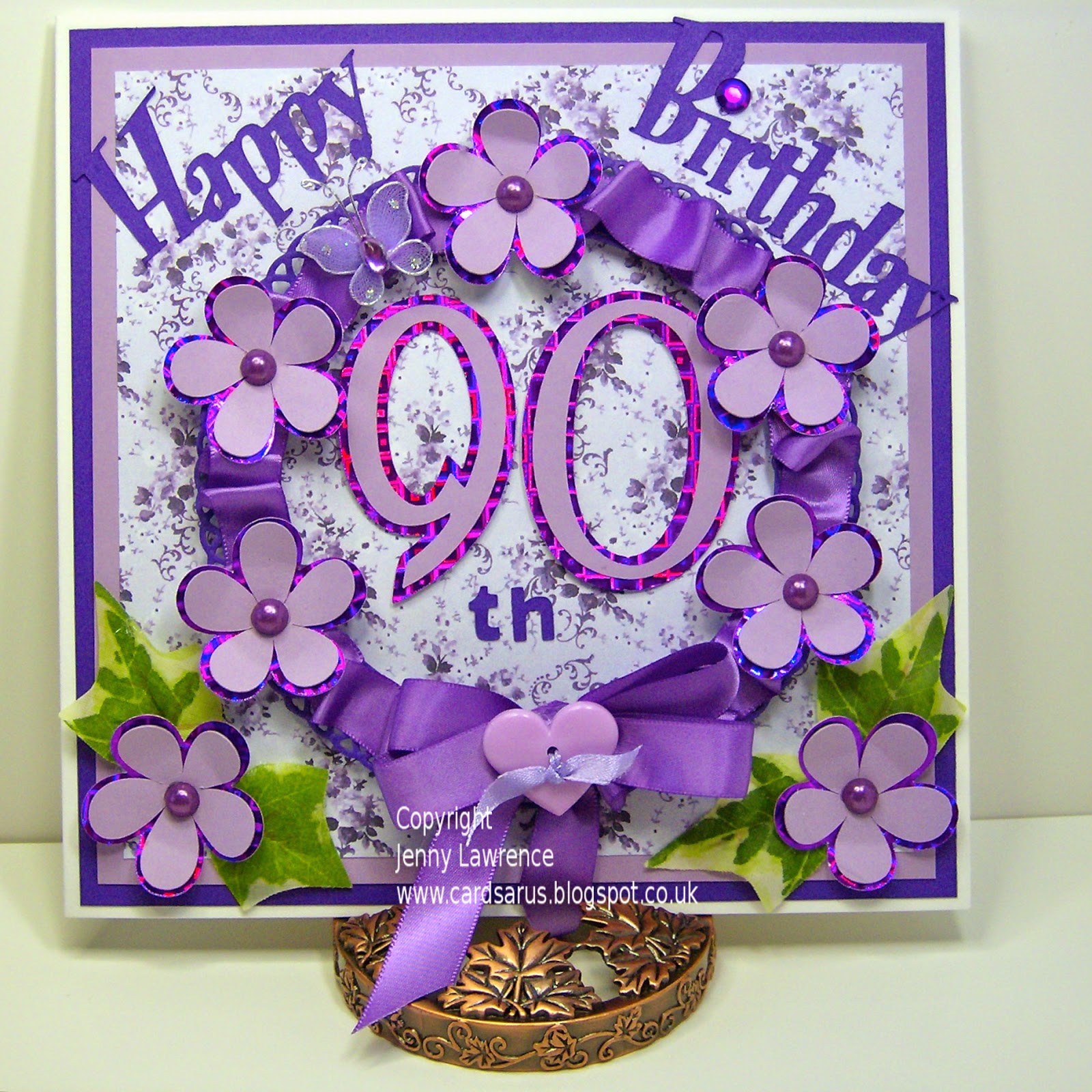 CARDSARUS: 90th BIRTHDAY CARD AND BOX