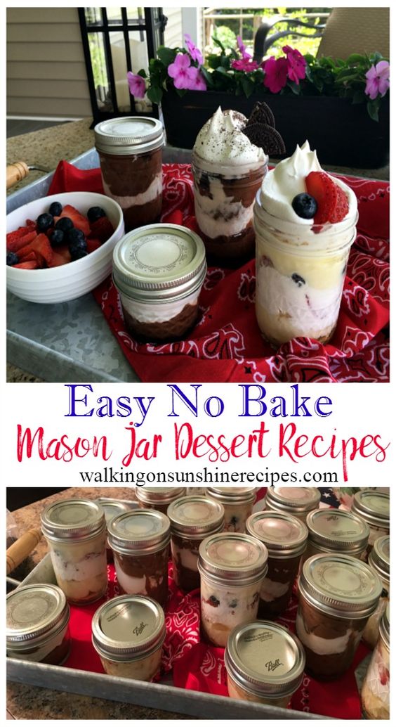 HOW TO MAKE DELICIOUS EASY NO BAKE PUDDING DESSERTS IN A MASON JAR ...