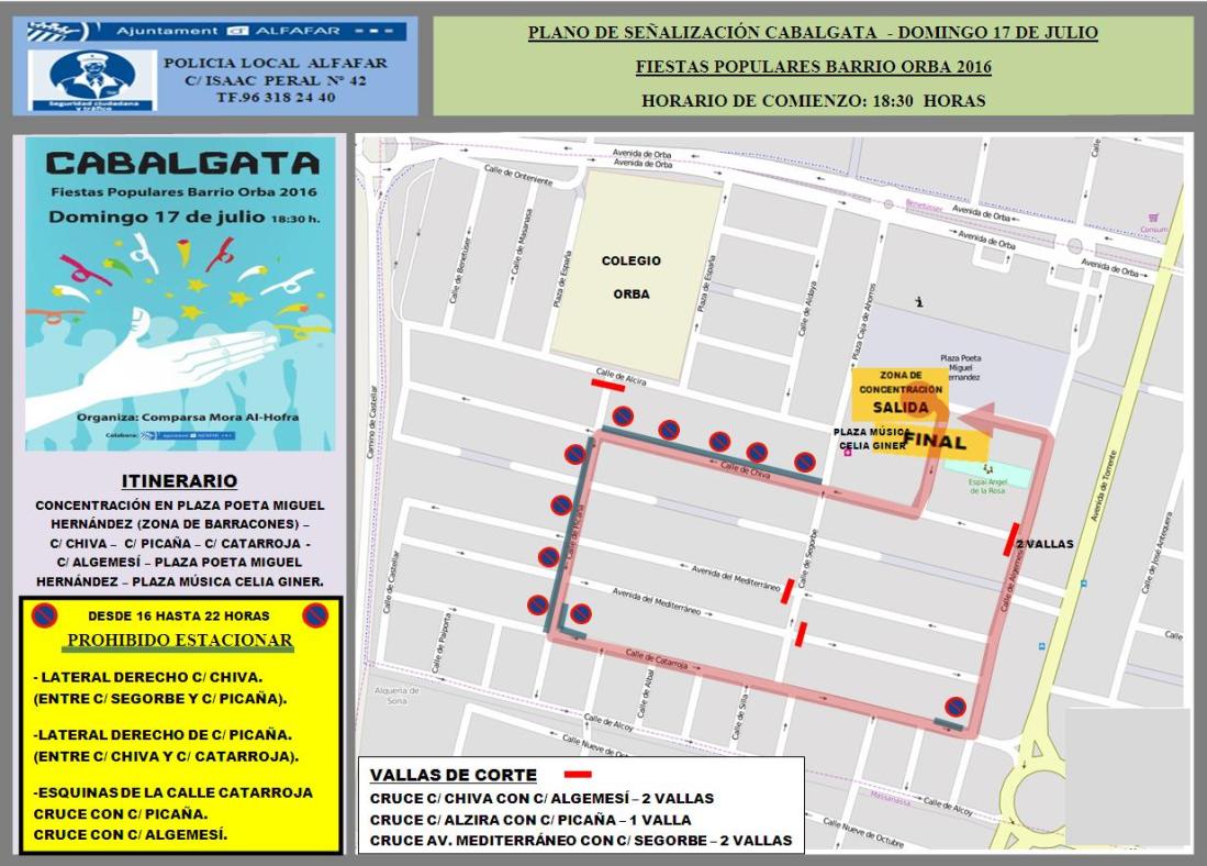 ALFAFAR - ACTOS EN VÍA PÙBLICA: 20160717- CABALGATA BARRIO ORBA