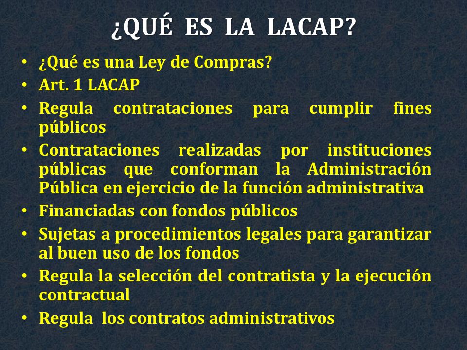 SEMINARIO DE AUDITORIA: LEY LACAP
