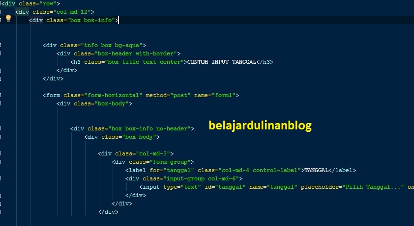 Contoh Membuat Input Tanggal Dengan Mudah Menggunakan Php Storm Belajar Dulinan Blog