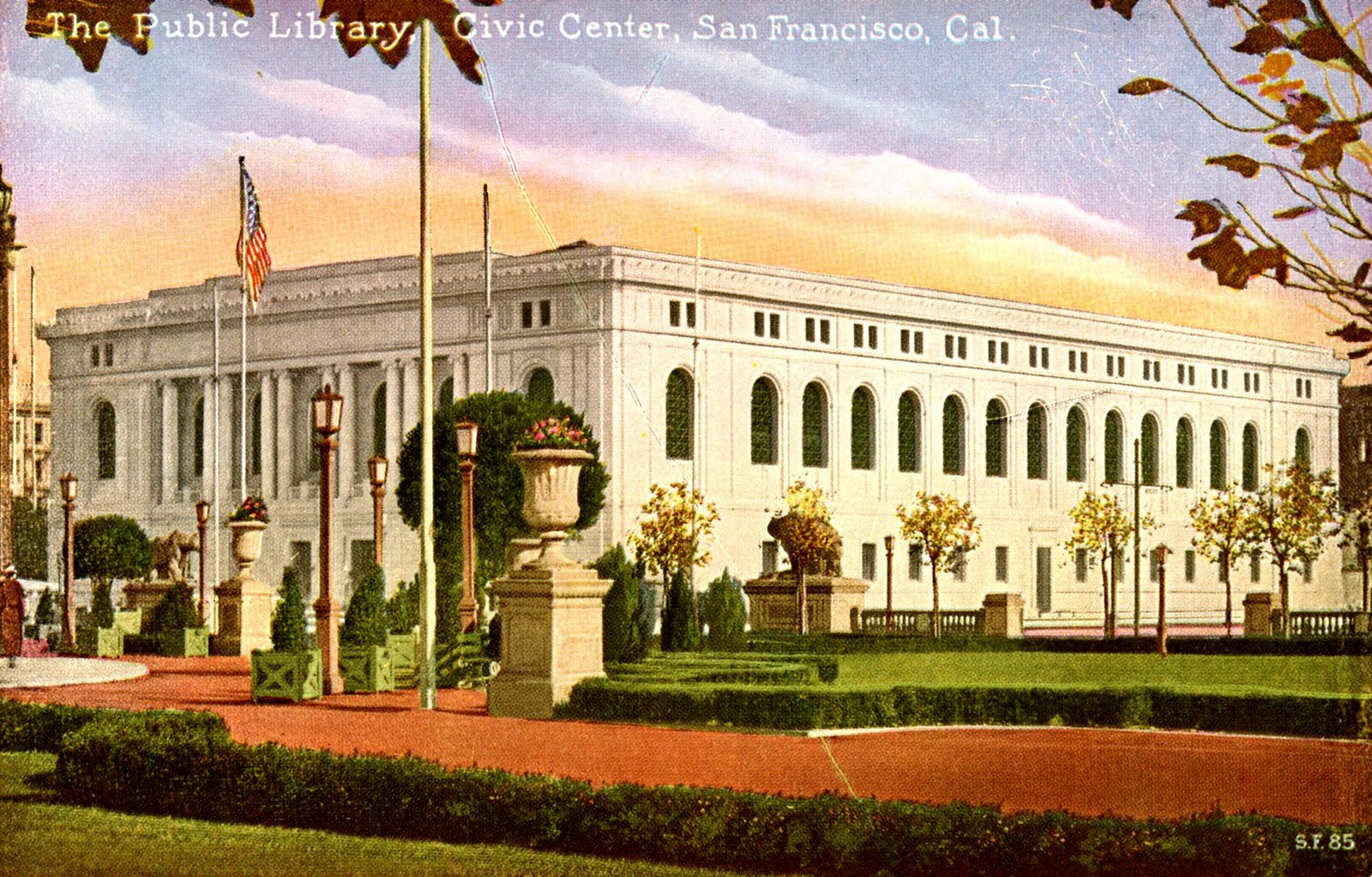 Library Postcards: Public Library, Civic Center, San Francisco, California