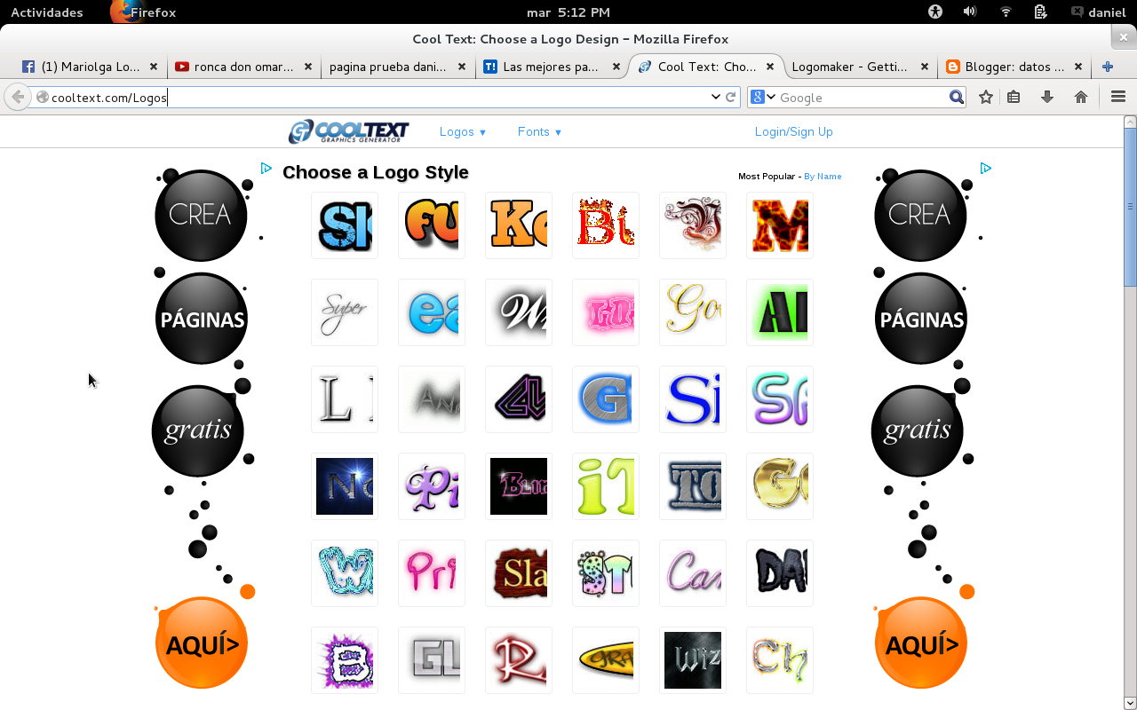LETRAS PARA PAGINAS WEB