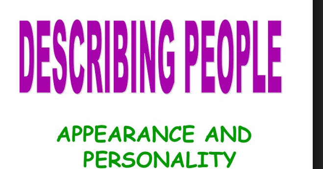 Describing a Person (Descriptive Paragraph)- Unit 1 ~ iLearnENGLISH