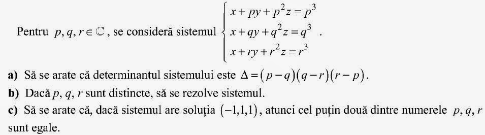 Probleme rezolvate de algebră - M1: Algebra - Sisteme de ecuatii liniare