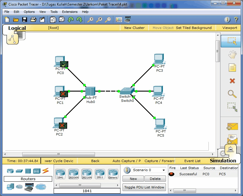Simulasi Jaringan Menggunakan Packet Tracer