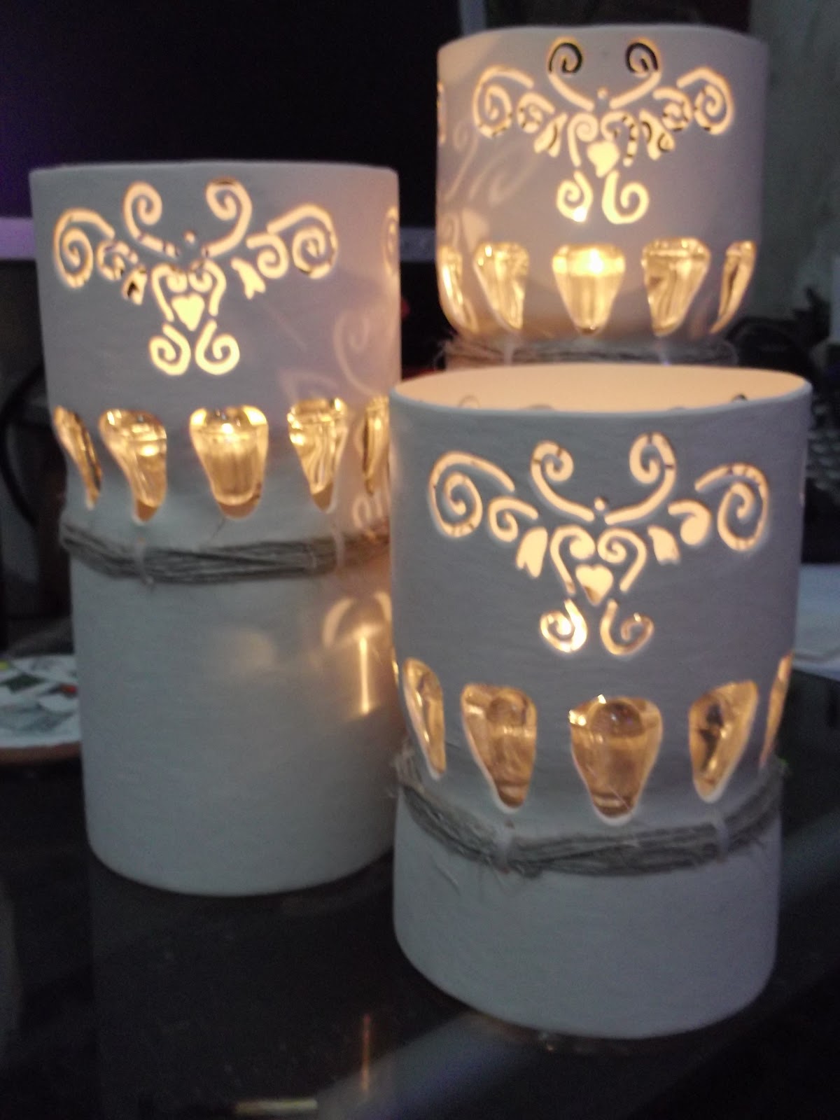 Oficina Luminart: Candelabro Glamour - PVC 100cm