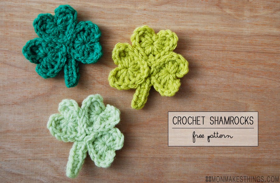 mon makes things: Crochet Shamrocks