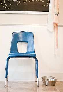 Double Dip of Hip: Deep blue chair