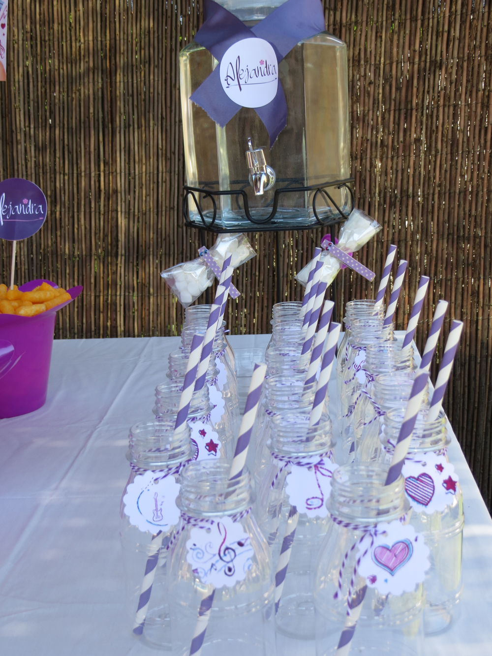 caramelos sin chupar: Candy bar cumpleaños serie " Violetta" de Disney