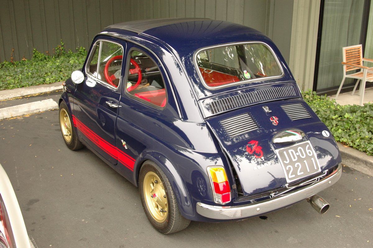 OLD PARKED CARS.: 1972 Fiat Abarth 695.