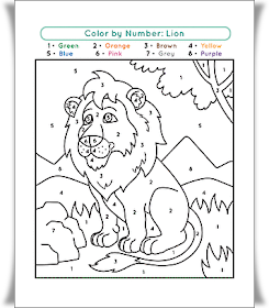 Coloring Book: Color By Number Animal-Free printable
