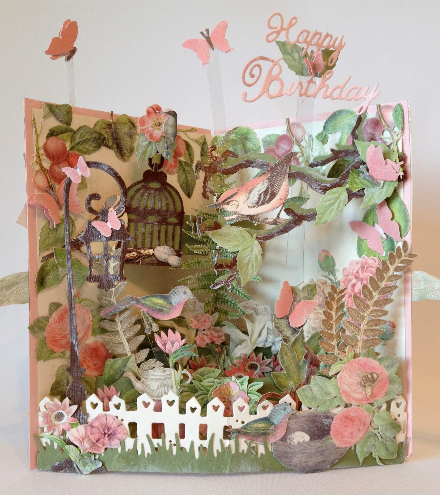 New fun G45 Botanical Tea 3D garden card - Tutorial for Card base ...
