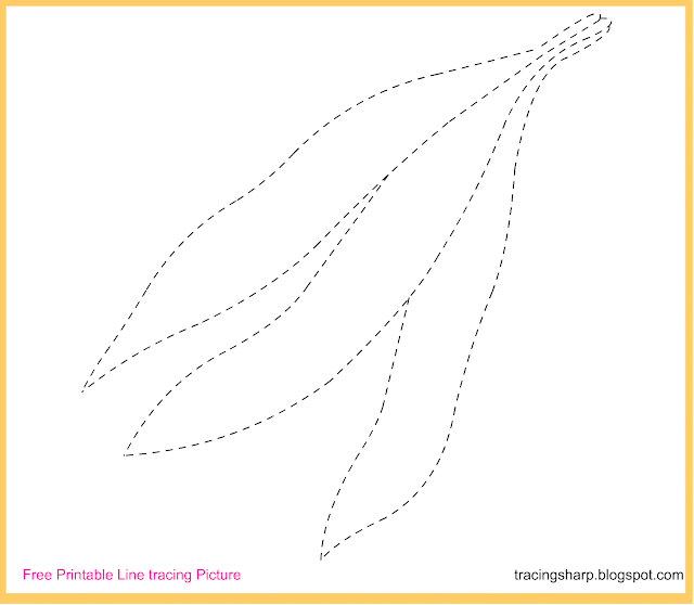 Free Tracing Line Printable: Beans Tracing Picture